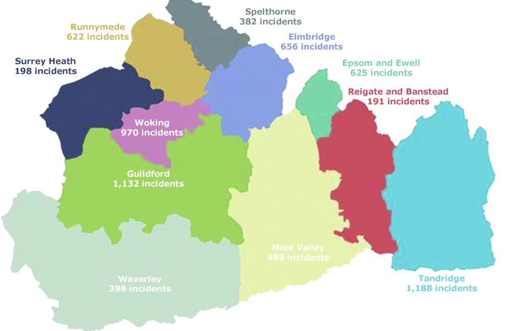 MAP: Surrey councils join forces to launch fly-tipping crackdown ...